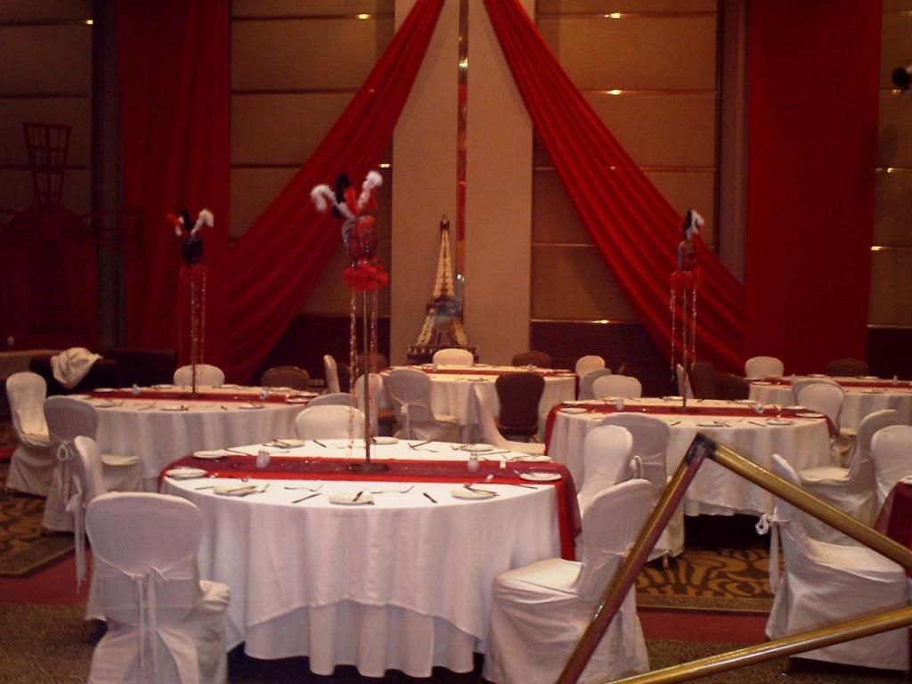 GREAT PARTY THEME: MOULIN ROUGE EVENT: RED FABRIC SWAGS for Moulin ...