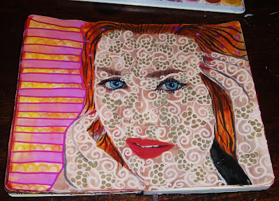 Daisydolls Gypsy Caravan: Watercolor Painting Over Magazine Image ...