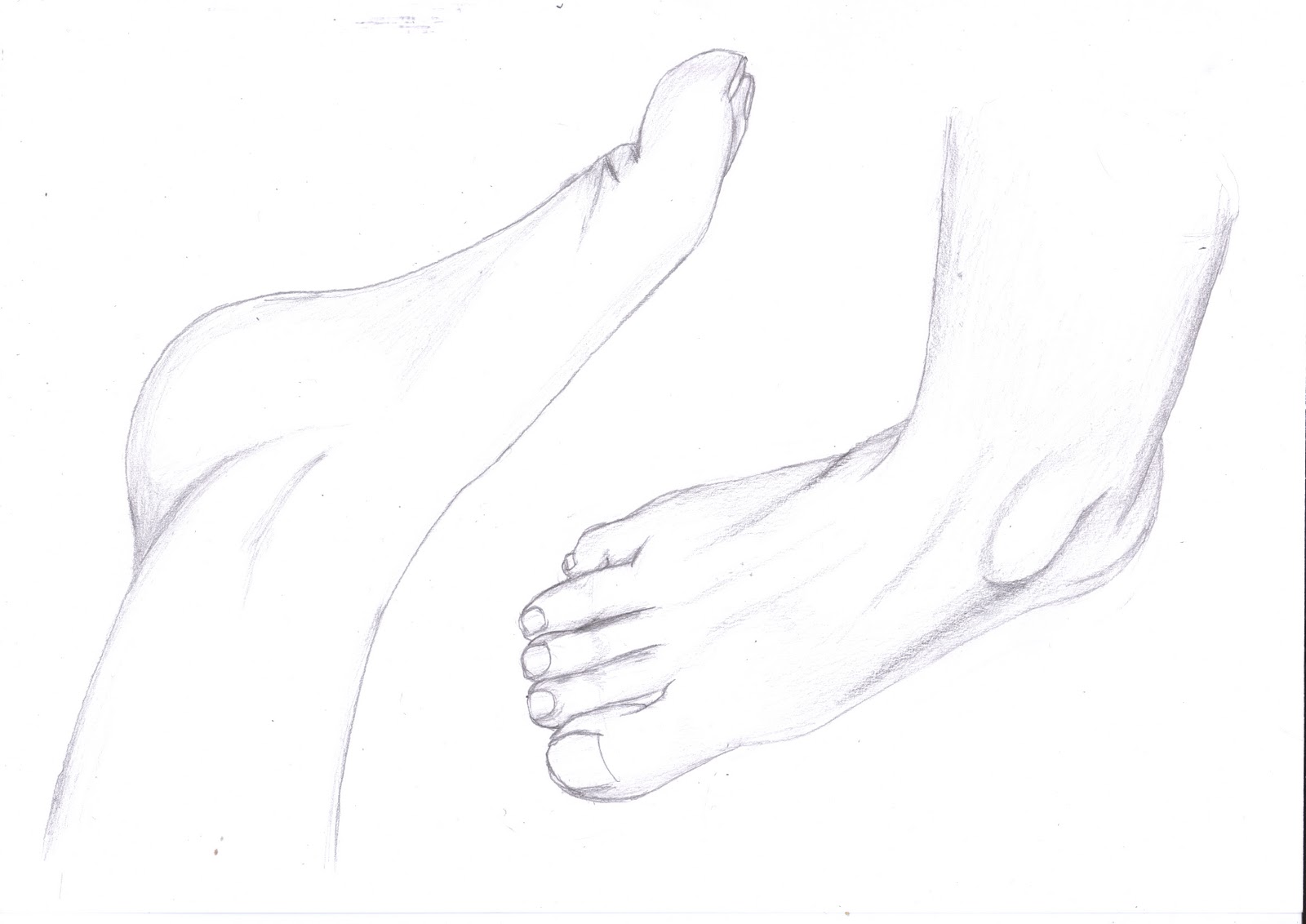 Sam's Blog: Foot Study Drawings