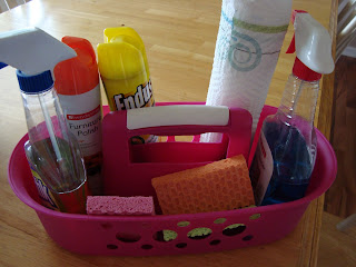 Kid's Chores ~ Create a cleaning bucket - I'm an Organizing Junkie