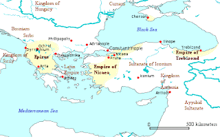 ROSLAN JAMIN: Map of the Byzantine Successor States 1218 AD