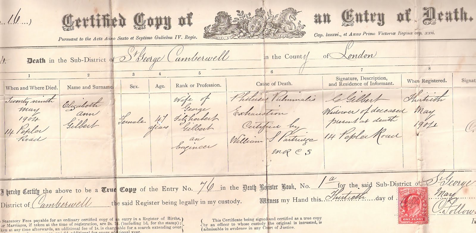 The Gilberts of Banham: London - 1840s-1914