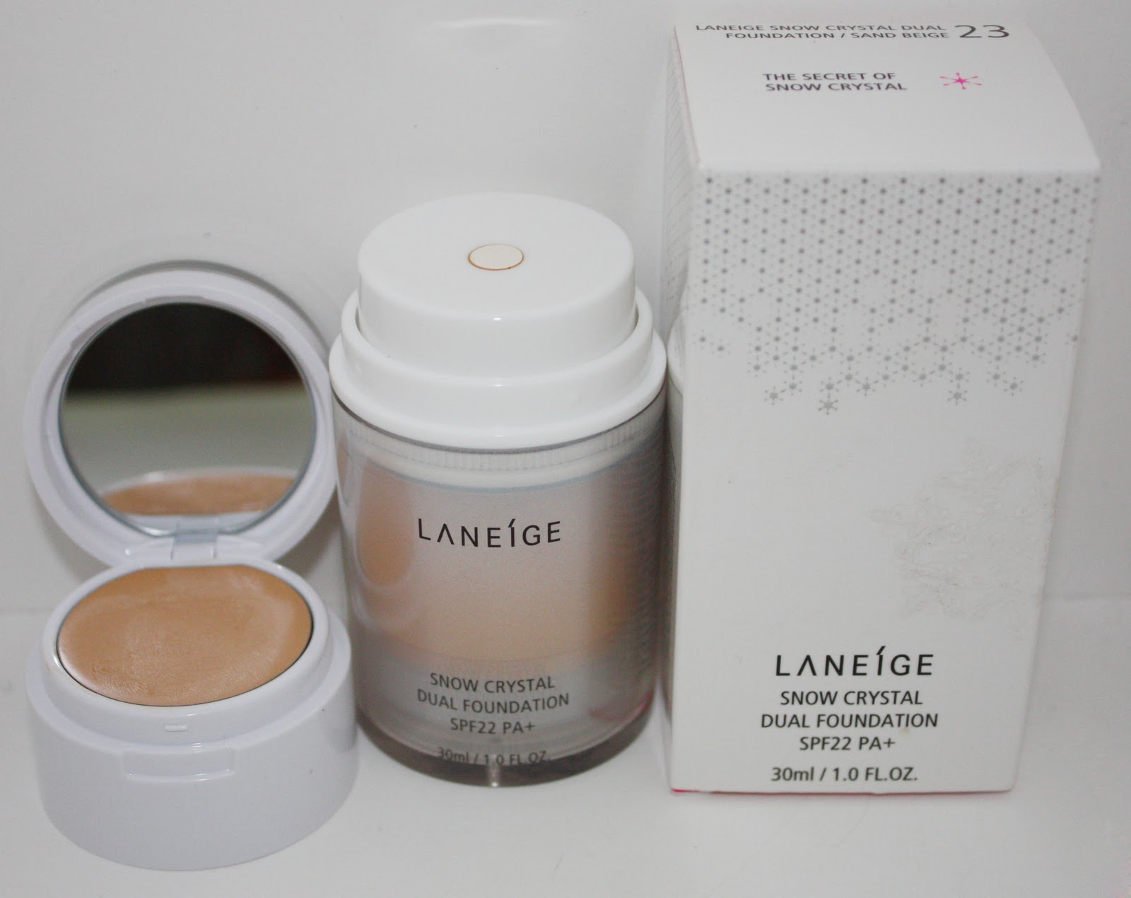 All Things Beautiful: Foundation review - Laneige Snow Crystal Dual ...