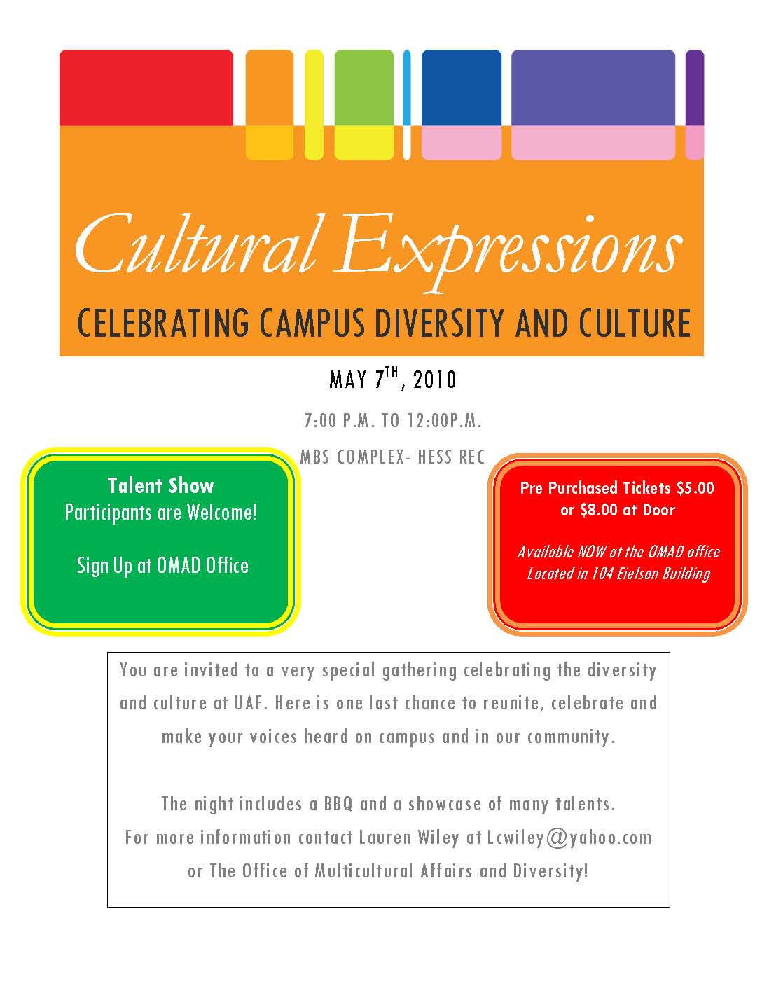 What's Happening: CULTURAL EXPRESSIONS ! CELEBRATING CULTURE & DIVERSITY