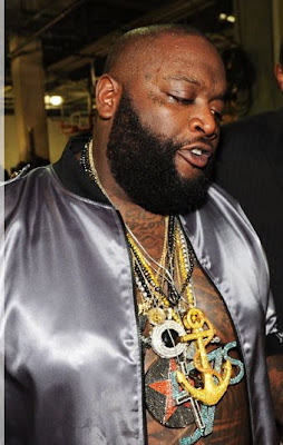 Exclusive Game: RICK ROSS WEARING METALLIC SATIN JACKET BY EXCLUSIVE ...