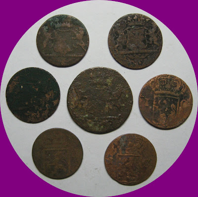VOC COIN: 1700's COIN COLONIAL DUIT DUTCH PENNY CENT LOT US VOC