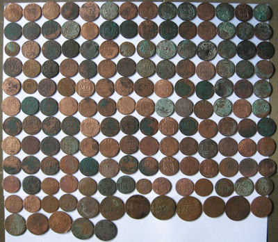 VOC COIN: * 1700's COIN COLONIAL DUIT DUTCH PENNY CENT LOT US VOC