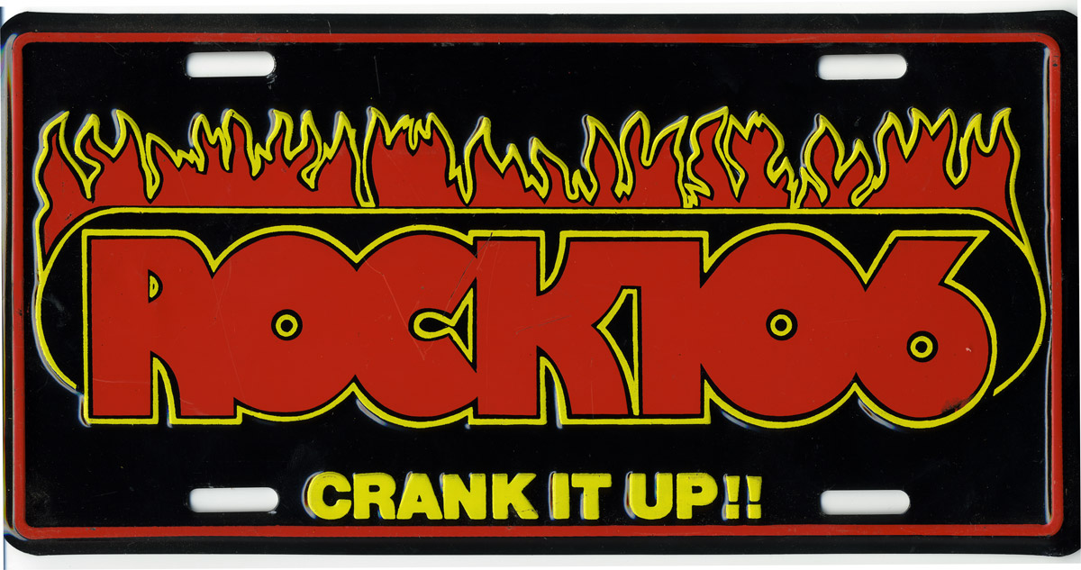 Nick's Radio Corner: Rock 106 WKQB Nashville License Plate