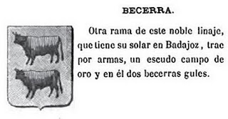LOS BECERRA: ESCUDOS DE ARMAS