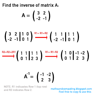 Maths and Computing Studies: Finding the inverse of a matrix