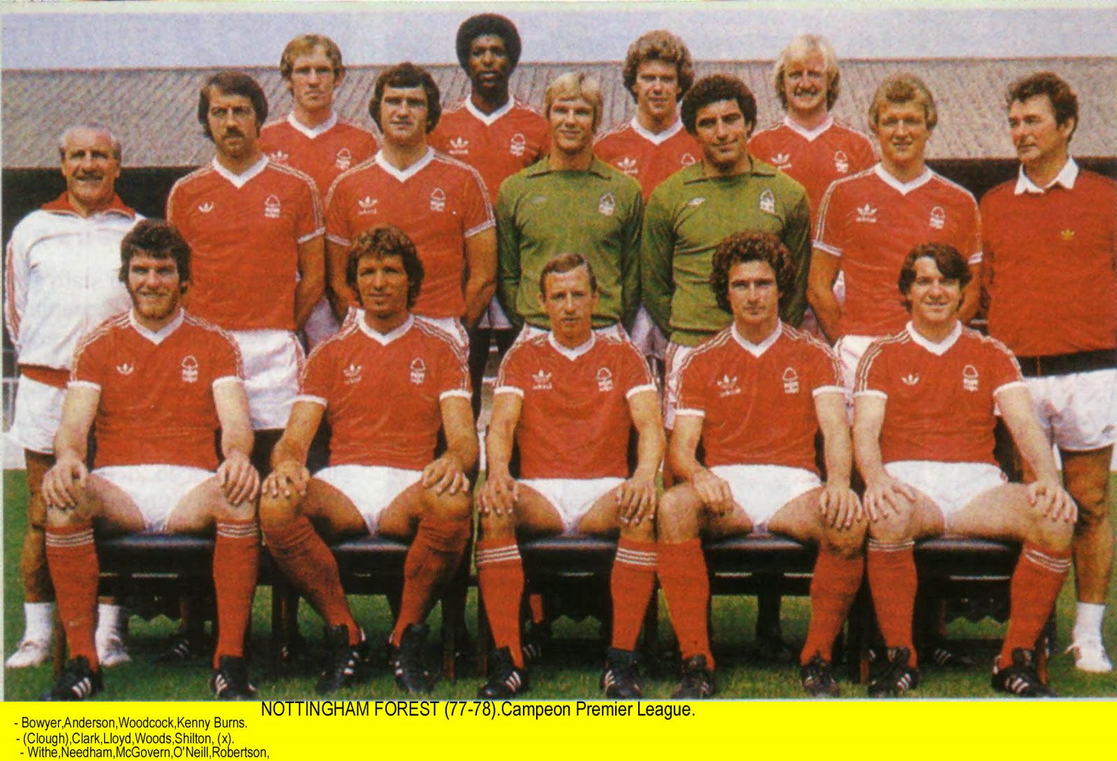 Times Campeões: Nottingham Forest Campeão Ingles 1978