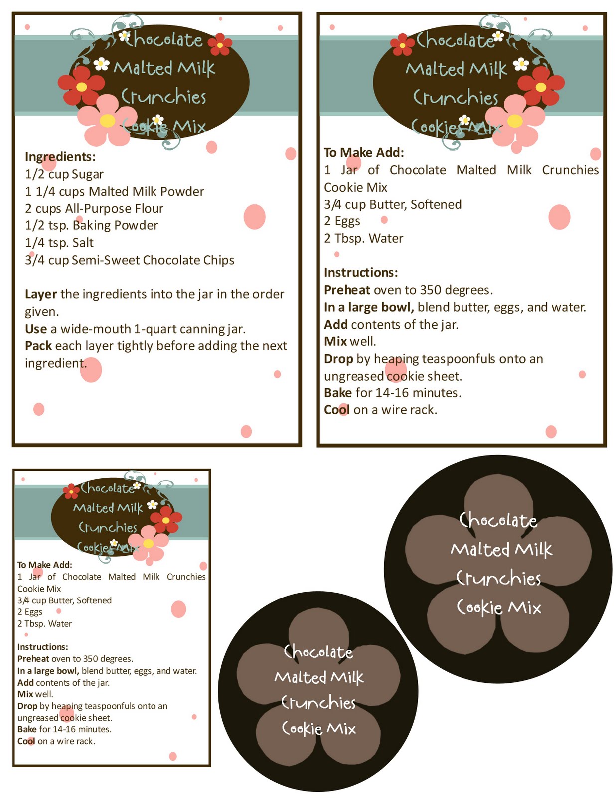 Prepared NOT Scared!: Mix Recipe #22: Chocolate Malted Milk Crunchies ...