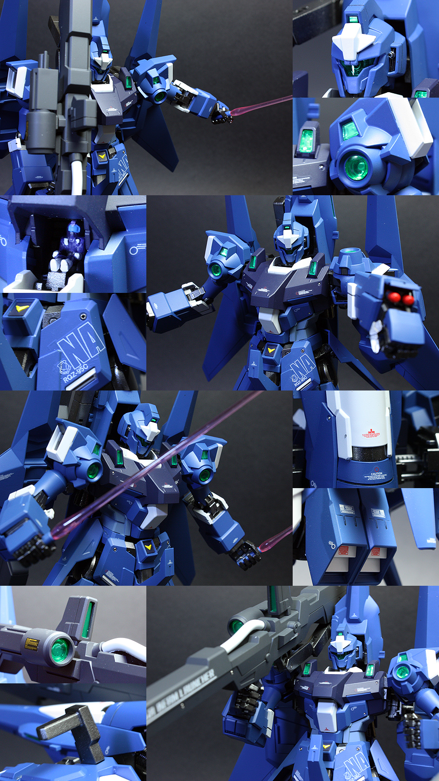 GUNDAM GUY: MG 1/100 RGZ-95C ReZEL Commander Type - Painted Build