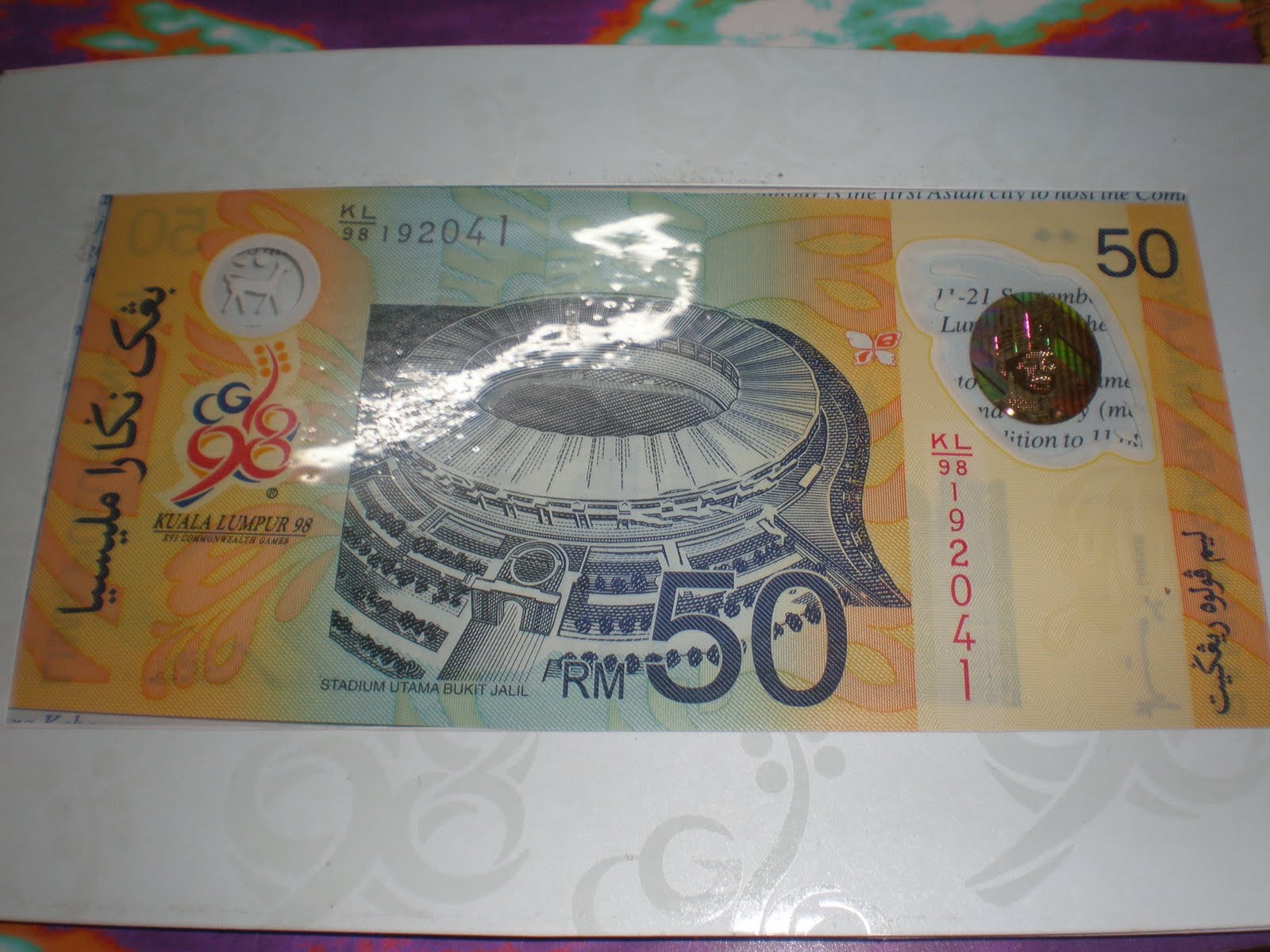 NAZRI DUIT ANTIK & SYILING LAMA: RM50 Polymer Commonwealth Games 1998