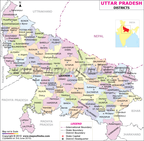 Knowledge Tube: India's and UP Political Map