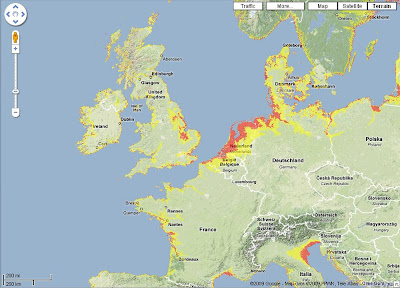 Suburban spaceman: Rising water levels engulf Netherlands