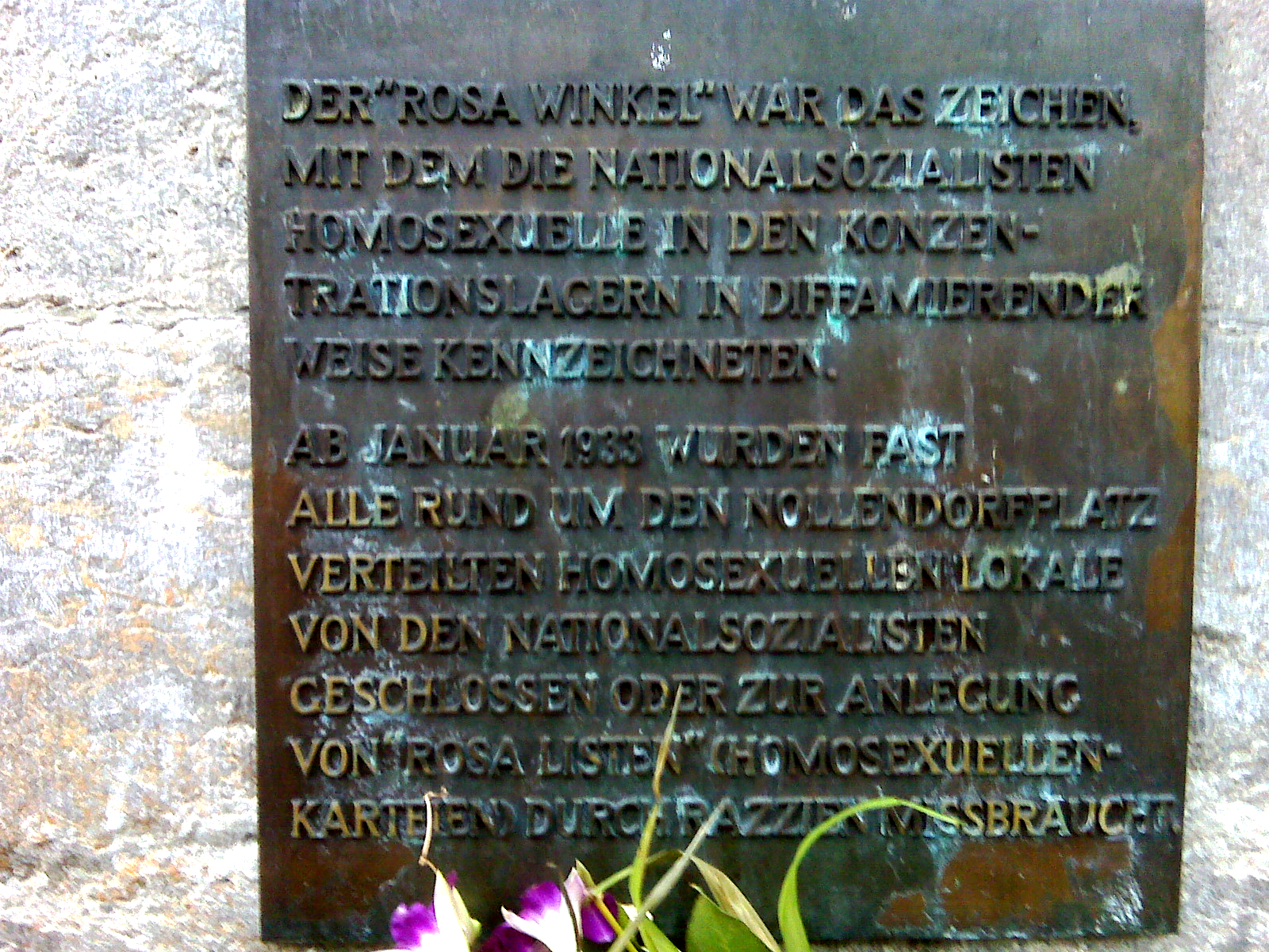 support-empathy-truth: pink triangle holocaust memorial