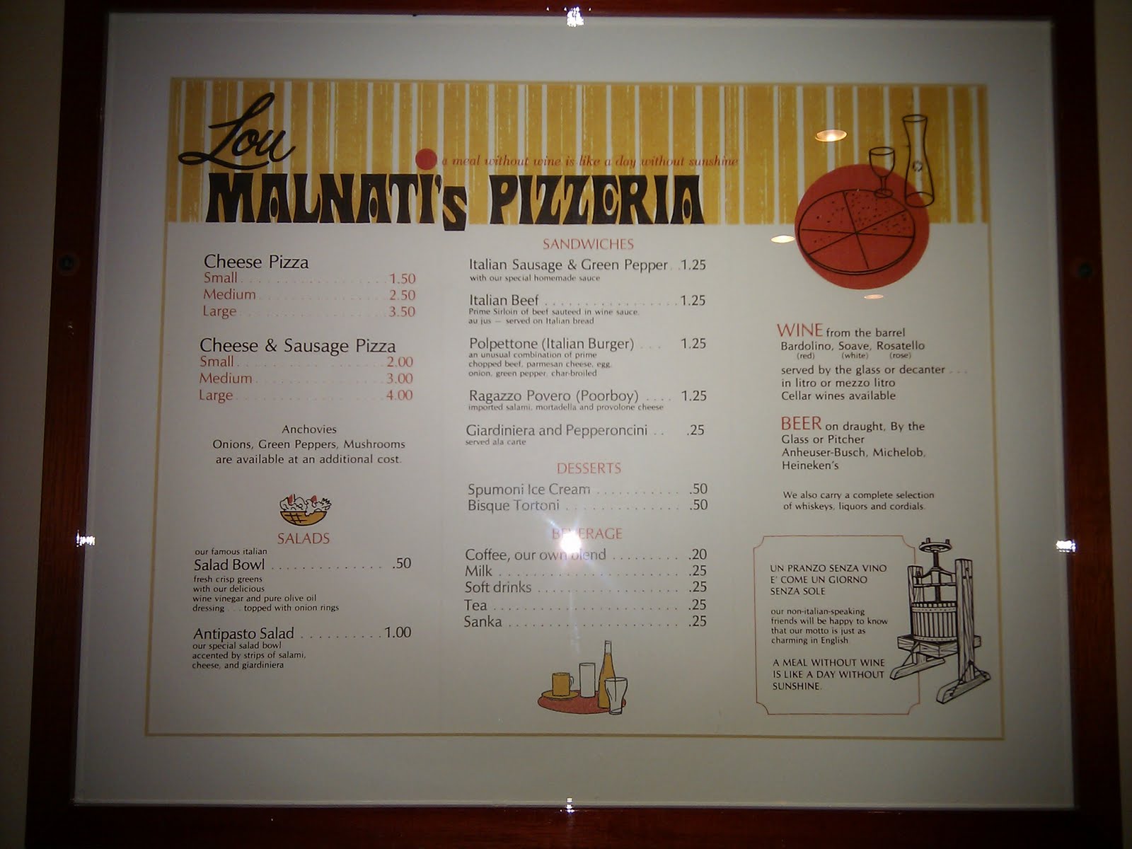 New Menu at Lou Malnati's