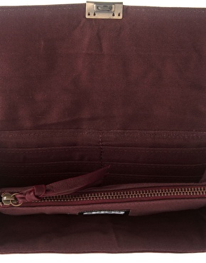 ladies' elegant: ASOS Leather Push Lock Purse Oxblood