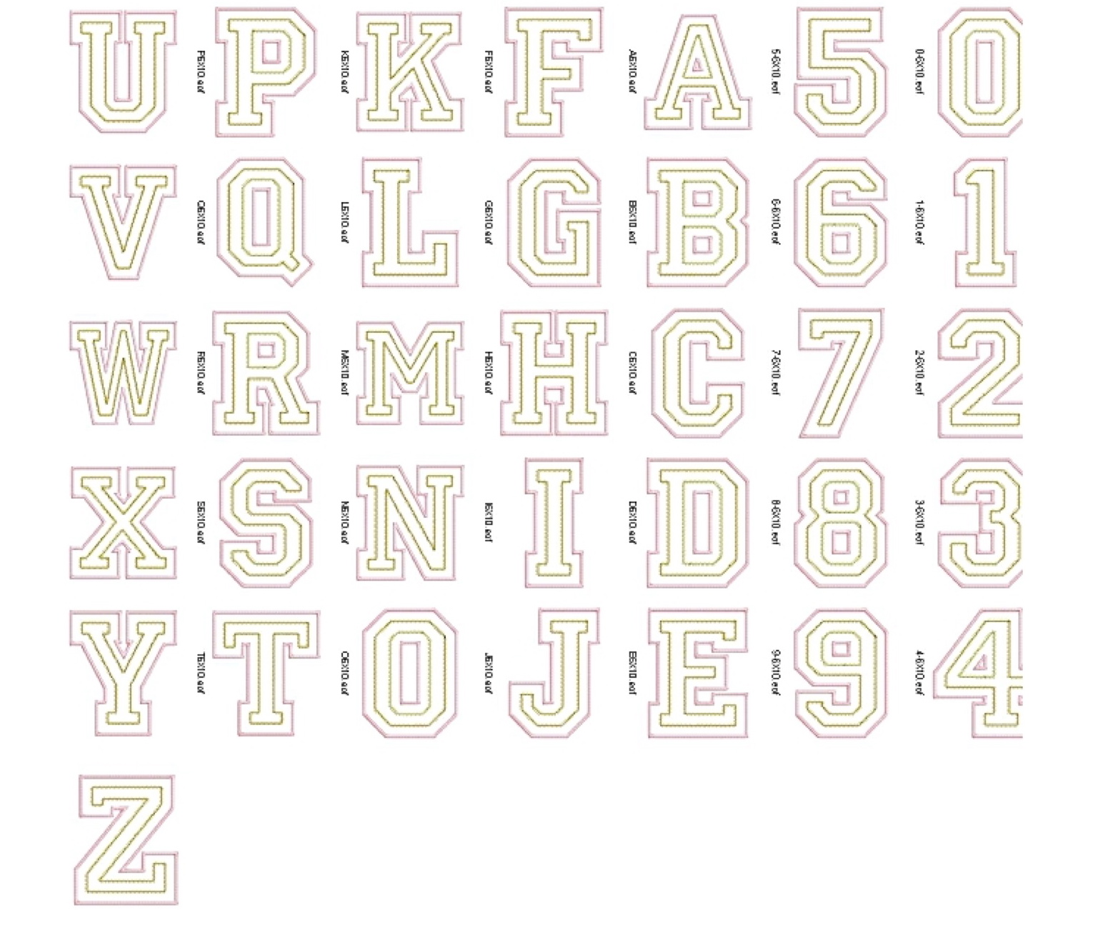 Due South Designs of Atlanta: Applique FONTS