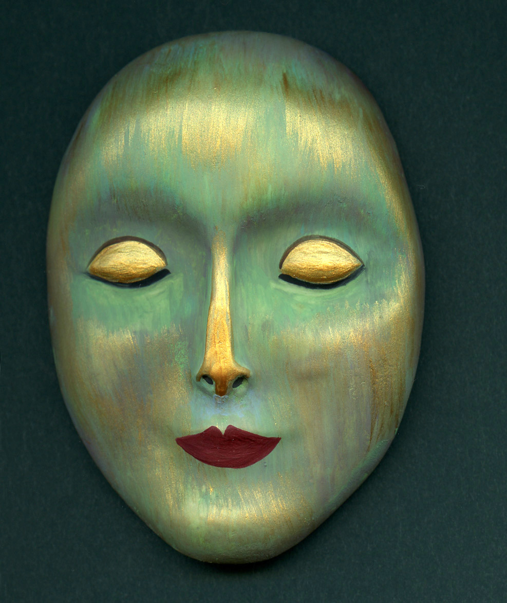 Linsart Creations in Clay: One of a Kind Abstract Face Wall Plaques