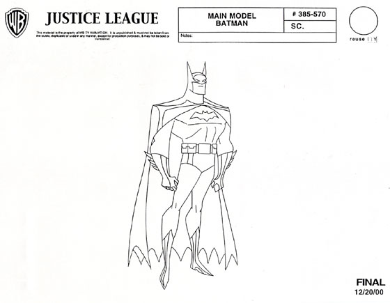 Art Team GO!: Justice League Turnaround and model sheets
