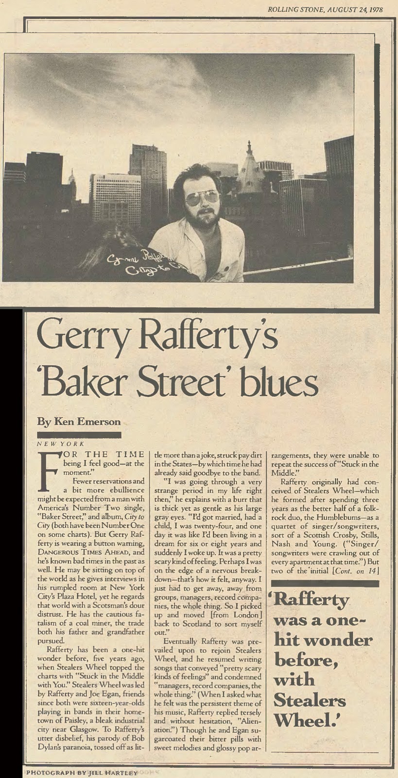 DAVID'S ROCK SCRAPBOOK: Gerry Rafferty - A Memorial