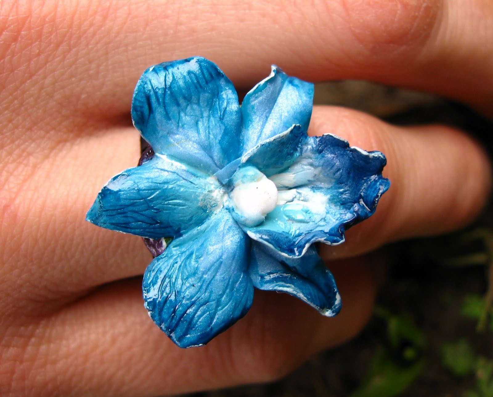 Herina: Orhidee Albastra - inel reglabil