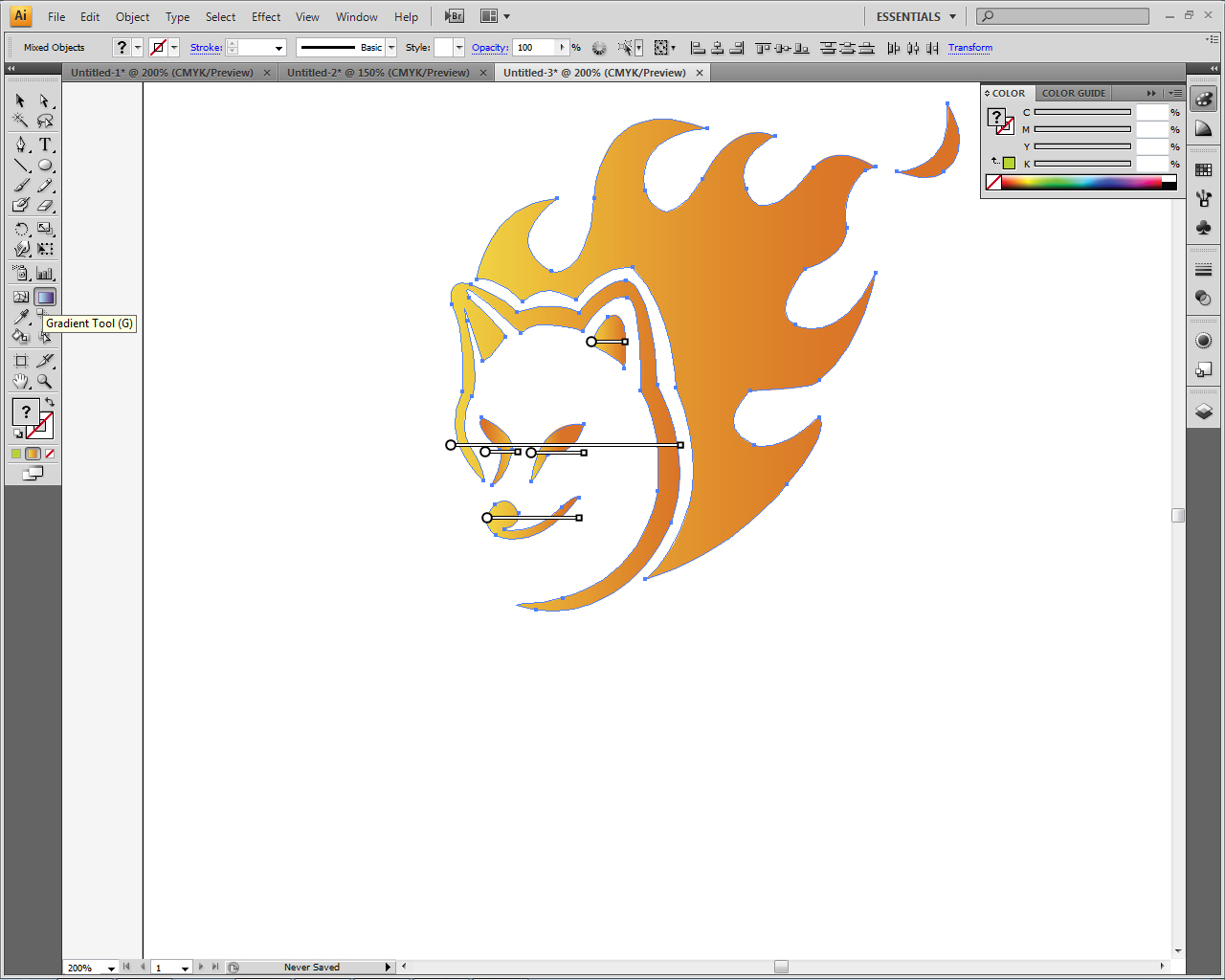 Computer Graphic 1: The Step How I Redesign Mozilla Firefox Logo