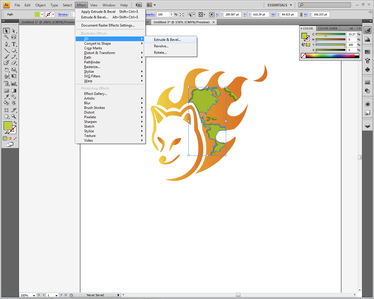 Computer Graphic 1: The Step How I Redesign Mozilla Firefox Logo