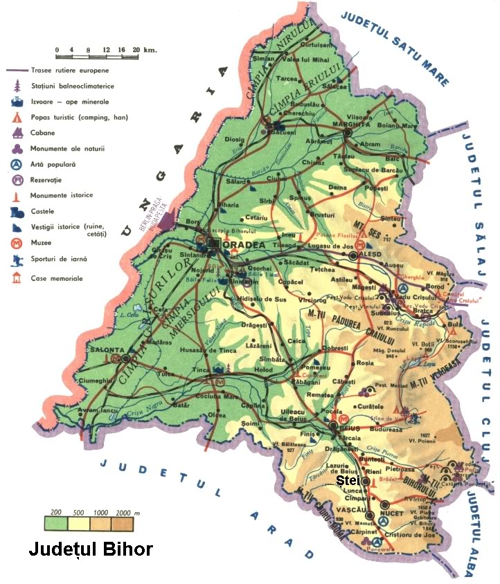 Romania Live: Harta turistica Bihor live webcam Oradea Salonta