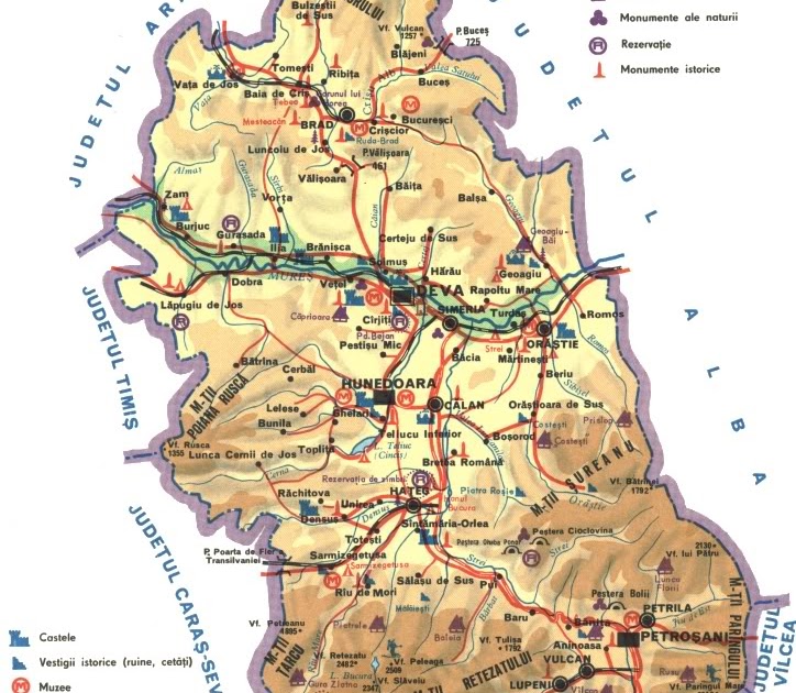 Romania Live: Harta turistica Hunedoara live webcam Straja Deva