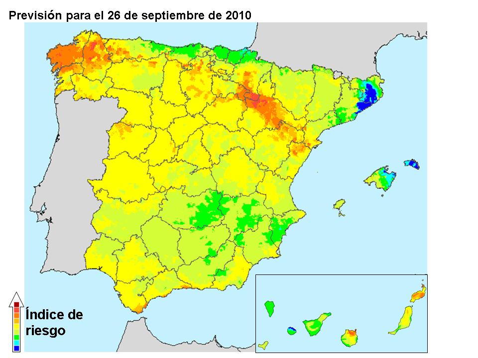 PROTECCIÓN CIVIL Y EMERGENCIAS: Mapa Riesgo de Incendios Forestales