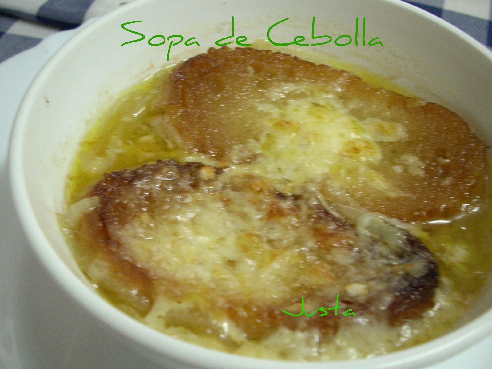 Recetario de Justa: Sopa de cebolla
