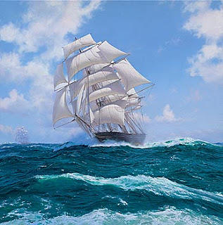 marine oil paintings: Geoff Hunt (Geoffrey William Hunt) 1948