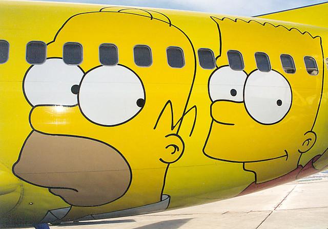 Los Simpsons en el aire: Homero es piloto???