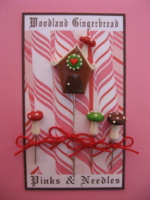 Pinks & Needles: Gingerbread House Pin Toppers