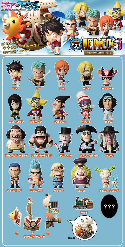 Disney Anime Toys - DAT: One Piece Mini Big Head Figures Set Ver.4