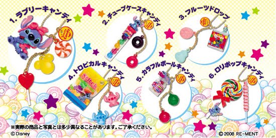 Disney Anime Toys - DAT: Rement Disney Stitch Candy Series Set Of 6