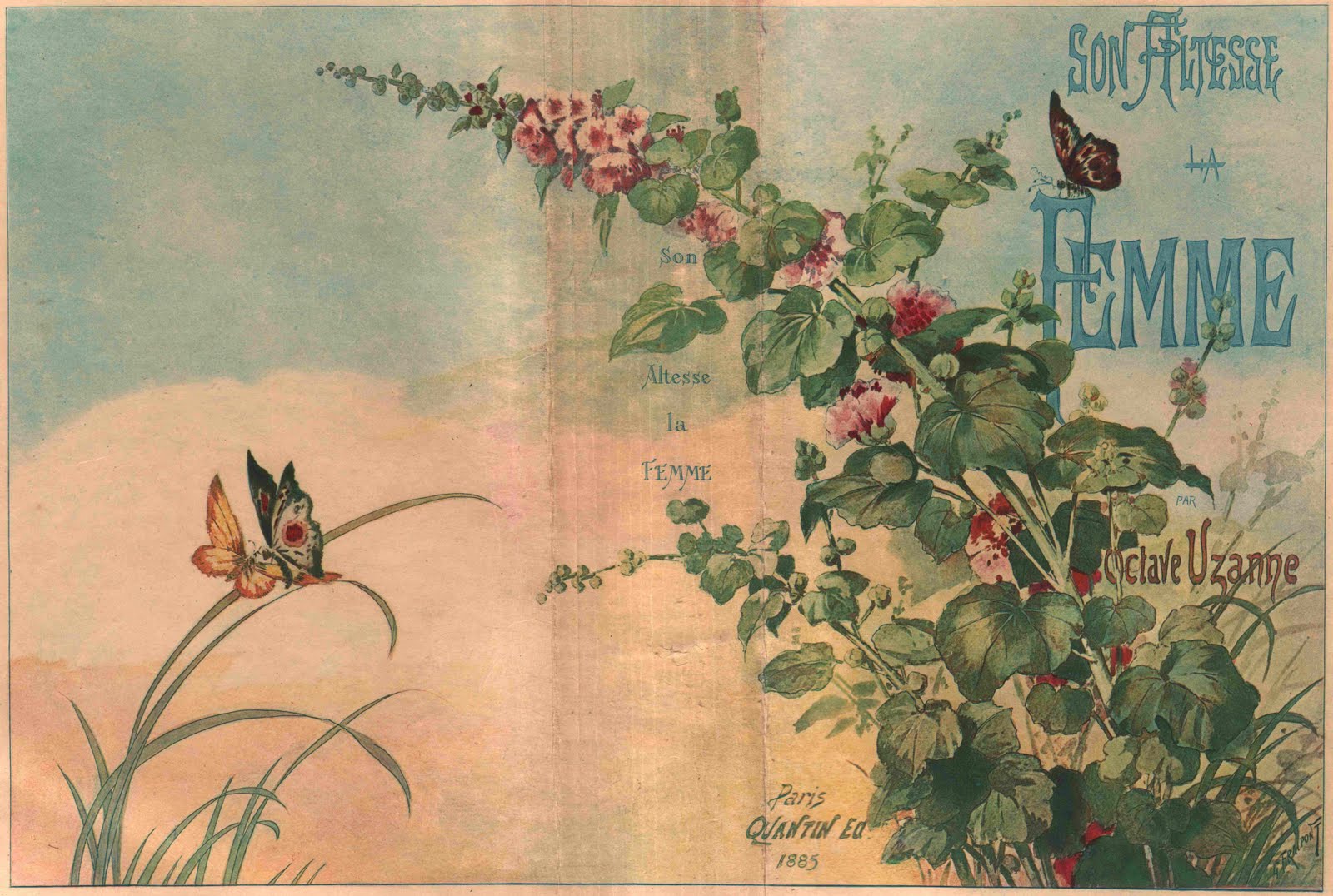 Vintage Ephemera: French book cover - 1885