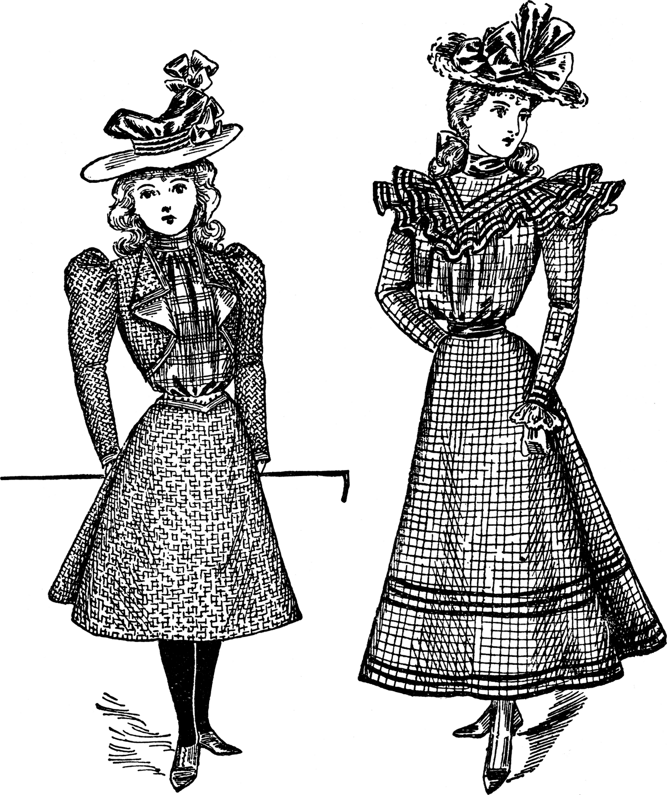 Vintage Ephemera: Young girls fashions - 1898