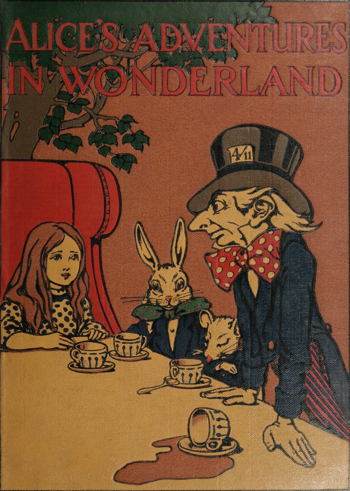 Vintage Ephemera: Book cover, Alice's Adventures in Wonderland, written ...