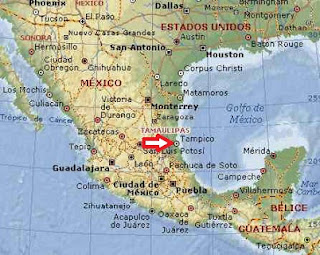 Vacaciones en Mexico: Mapa de Tampico. México.