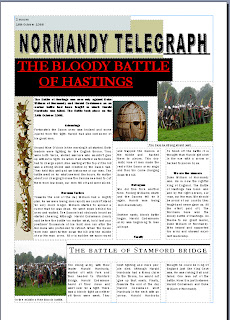 My School Blog: Battle of Hastings History News Report