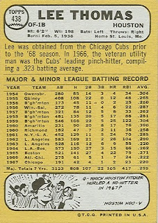 1968 Topps Baseball: Final Card: Lee Thomas