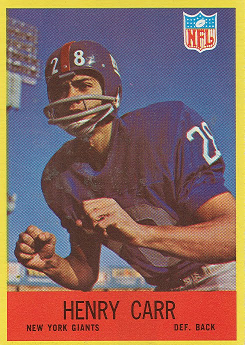 1967 Football Cards: New York Giants