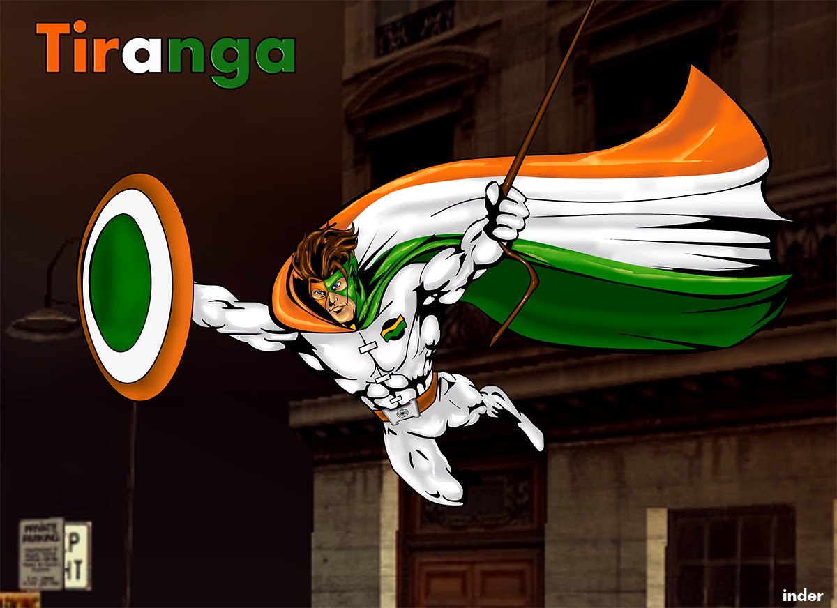 Superhero Artwork: Tiranga