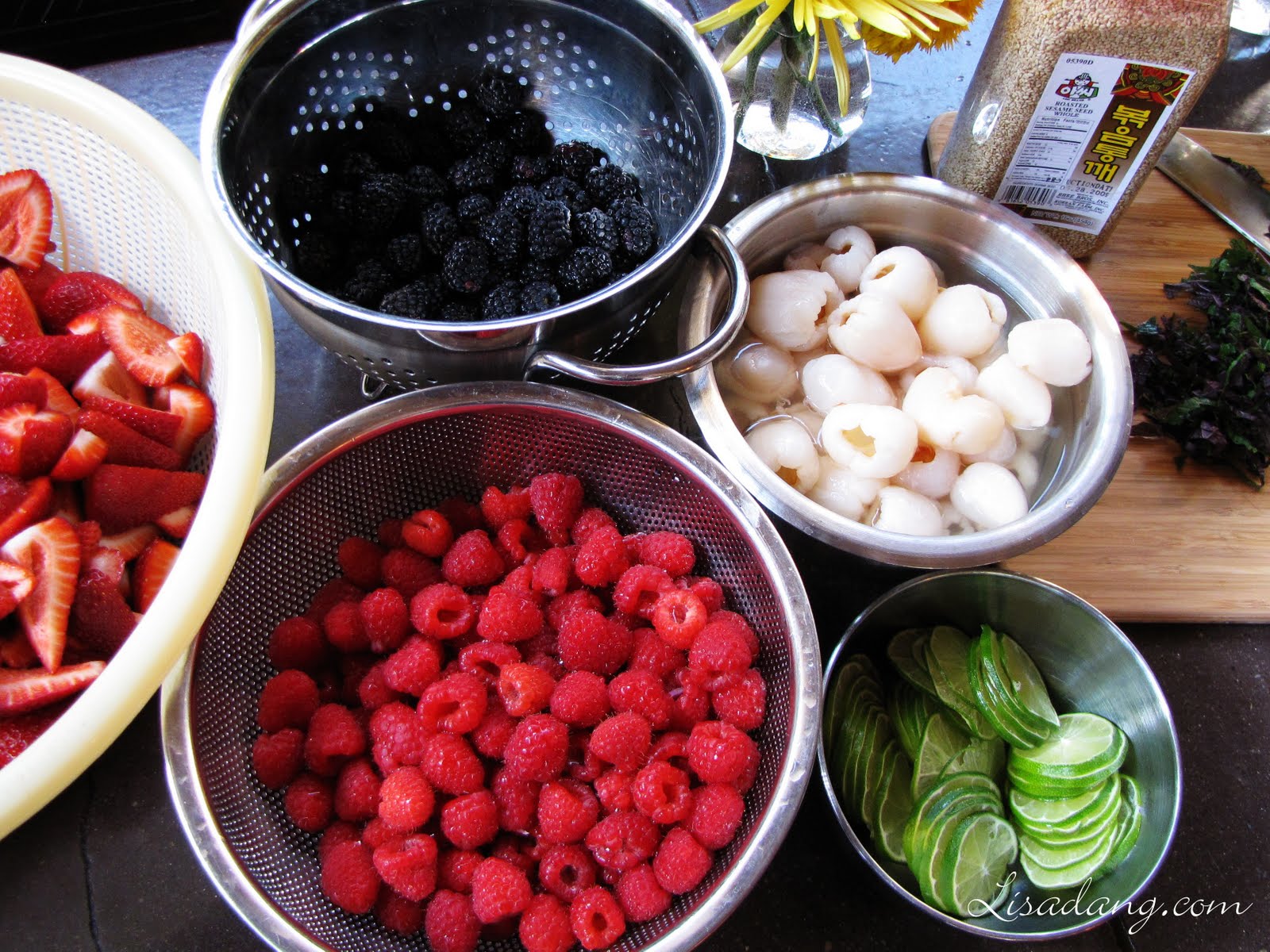 Dang It Delicious: Fruity Berry Lychee Salad
