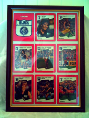 40 Years Of Footy Memories: Framed Footy Card Sets & Signatures