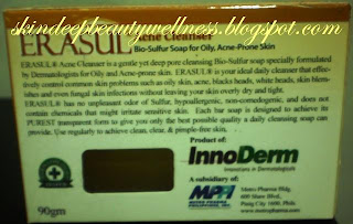 skin deep beauty and wellness: Erasul Acne Cleanser Soap